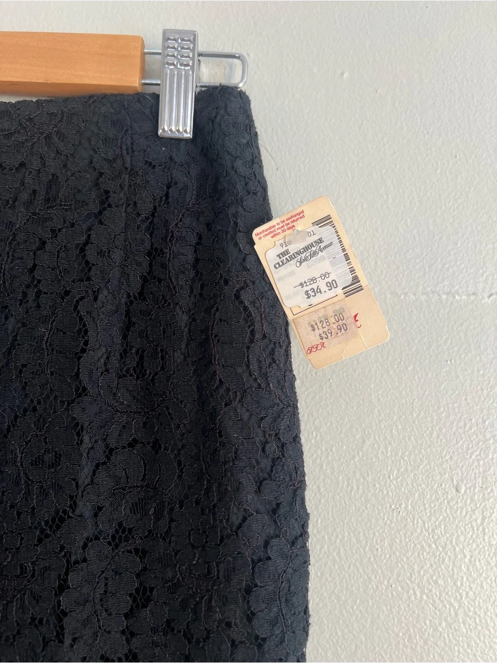 Skirts | Deadstock 8s Saks Fifth Avenue Black Lace Pencil Skirt ...